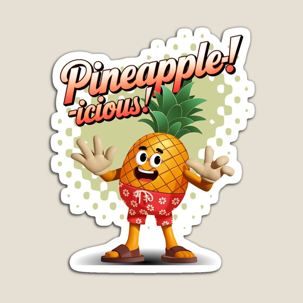 DOPASTICKER Pineapple-Icious - Pineapple Chillin - Tropical Happiness ...