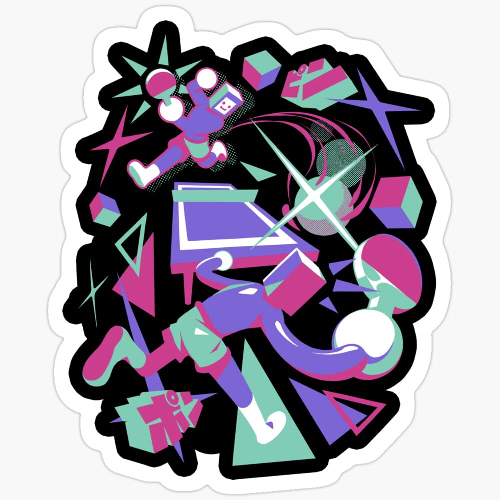 DOPASTICKER Ping Pong Rally Black Version Perfect Gift Everyone Phone ...