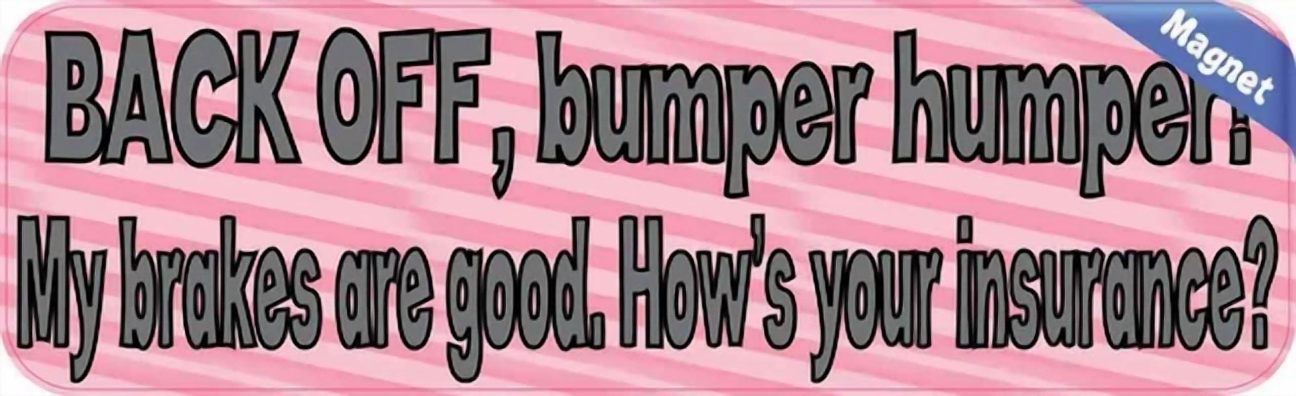 DOPASTICKER Pink Back Off Humper Sticker Car Sticker Phone Sticker ...
