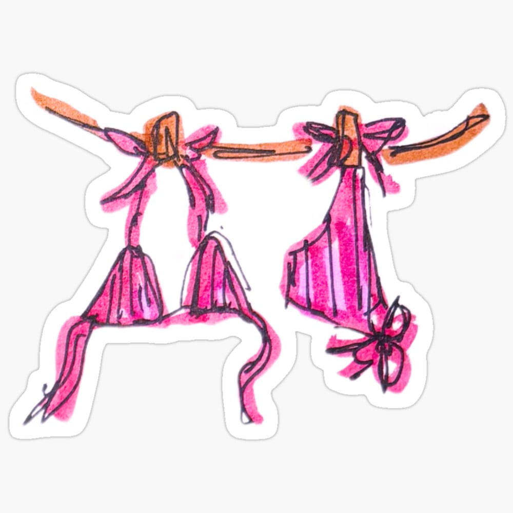 DOPASTICKER Pink Bikini Sticker Phone Sticker, Latop Sticker, Lover ...