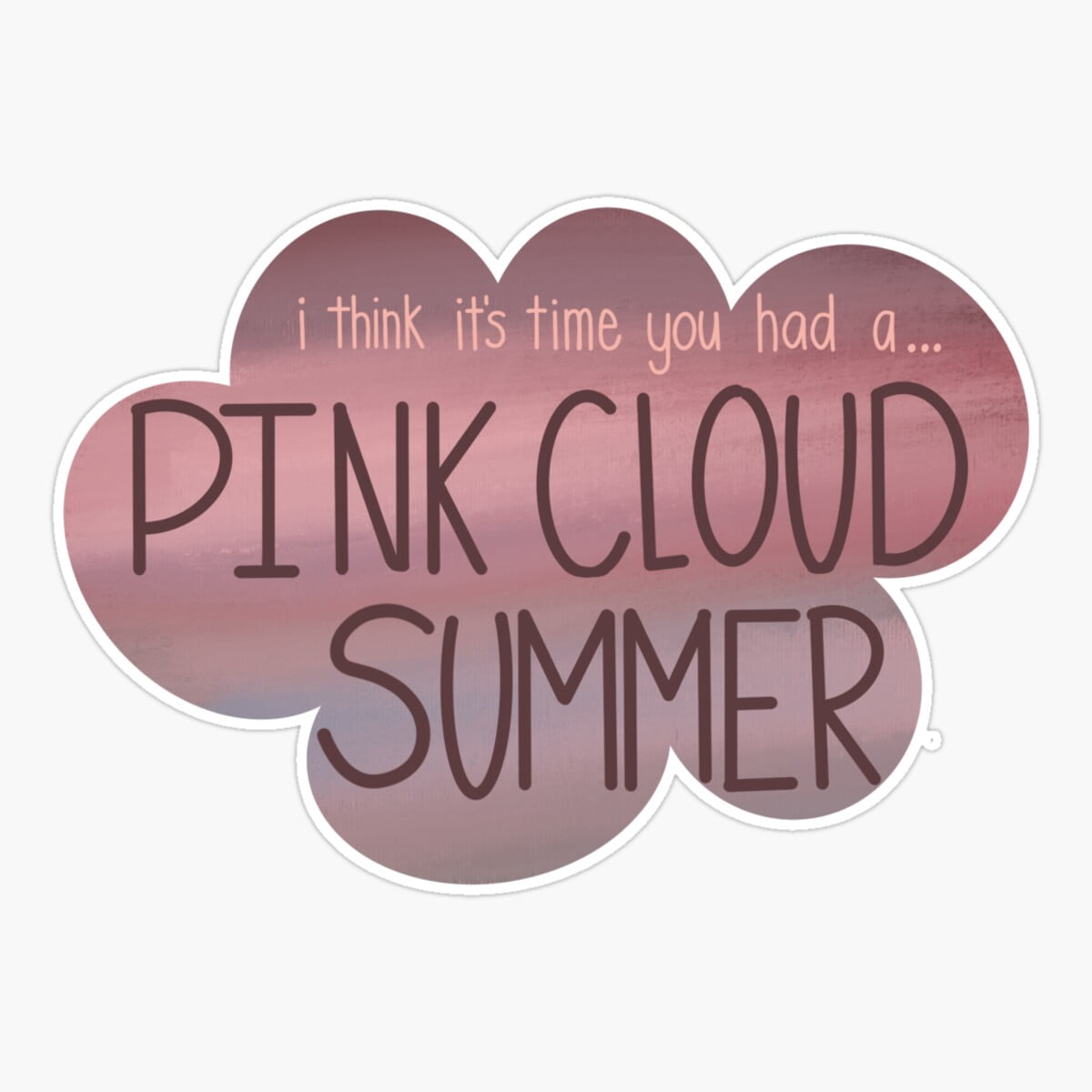 DOPASTICKER Pink Cloud Summer Sticker, Phone Sticker Car Stickers ...