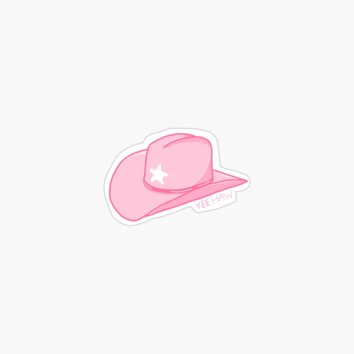 DOPASTICKER Pink Cowboy Hat Sticker, Phone Sticker Car Stickers ...