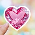 DOPASTICKER Pink Diamond Heart Sticker, Gift Mom, Girly Pink Sticker ...