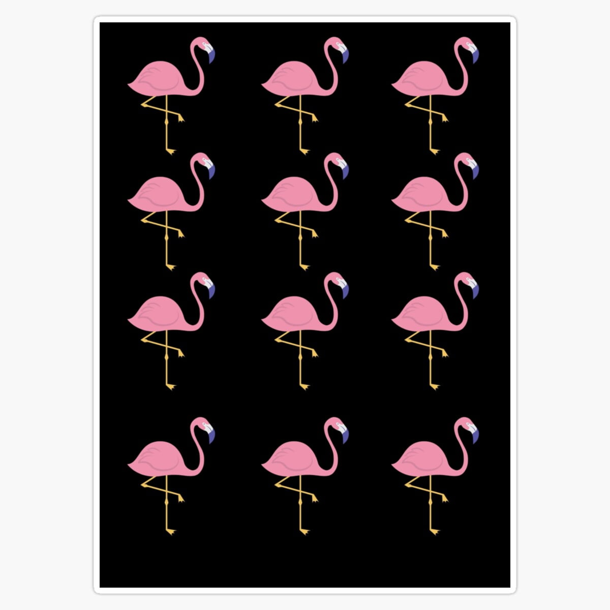DOPASTICKER Pink Flamingo Amazing Flamingo Bird Sticker, Phone Sticker ...