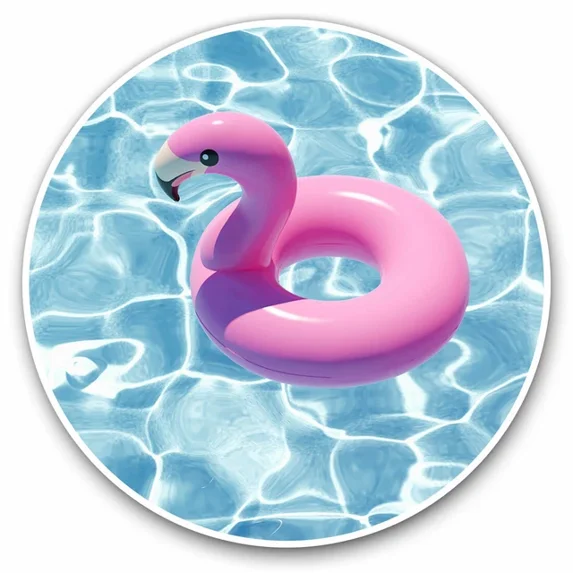 DOPASTICKER Pink Flamingo Inflatable Tropical Cool Gift Decorative ...