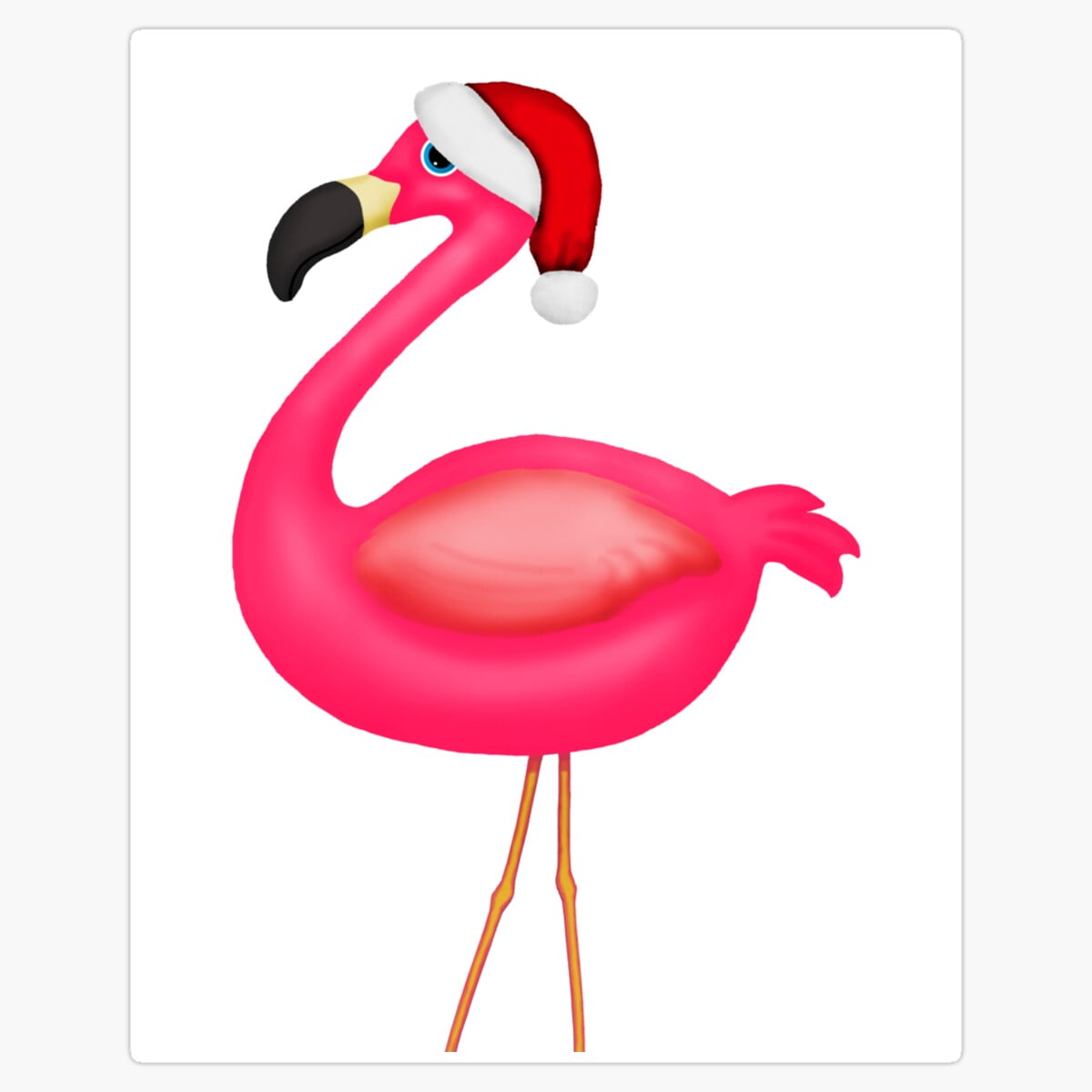 DOPASTICKER Pink Flamingo Jolly Man Sticker, Phone Sticker Car Sticker ...