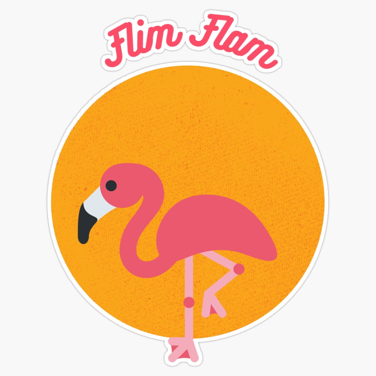 DOPASTICKER Pink Flamingo Retro, Flim Flam Sticker, Phone Sticker Car ...