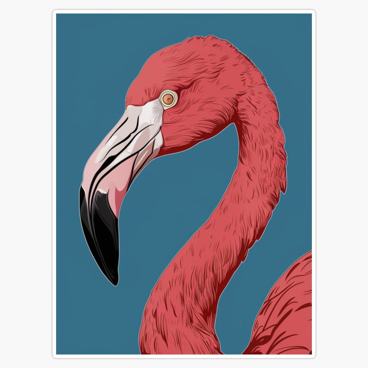 DOPASTICKER Pink Flamingo Sticker, Phone Sticker Car Stickers, Birthday ...