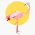 DOPASTICKER Pink Flamingo Sticker, Phone Sticker Water Bottle Sticker ...