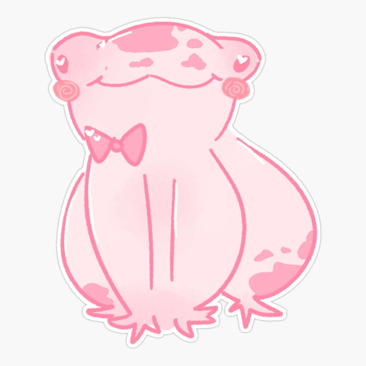 DOPASTICKER Pink Froggie Sticker, Phone Sticker Car Stickers, Birthday ...