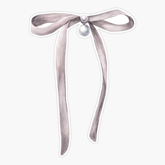 DOPASTICKER Pink Grey Silk Bow Seamless Pattern Watercolor Splashes ...