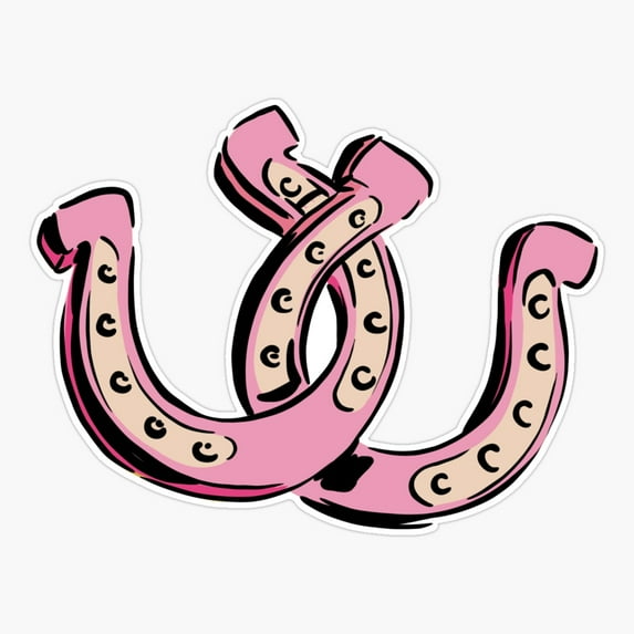 DOPASTICKER Pink Horseshoe Sticker, Phone Sticker Car Stickers ...