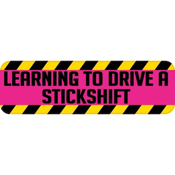 DOPASTICKER Pink Learning To Drive A Stickshift Sticker Car Sticker ...