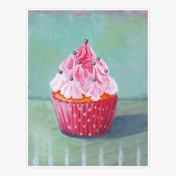 DOPASTICKER Pink Mountain Cupcake Sticker, Phone Sticker Car Sticker ...