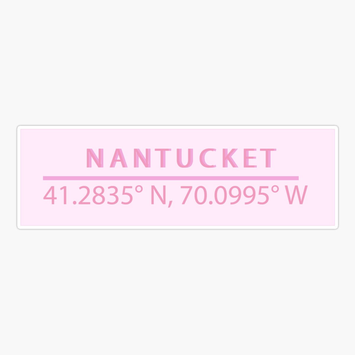 DOPASTICKER Pink Nantucket, Sticker, Phone Sticker Car Stickers ...