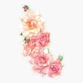 DOPASTICKER Pink Rose Flowers Watercolor Painting Sticker, Phone ...