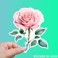 DOPASTICKER Pink Rose Sticker, Gift Mom, Roman.Tic, Spring Style Decor ...