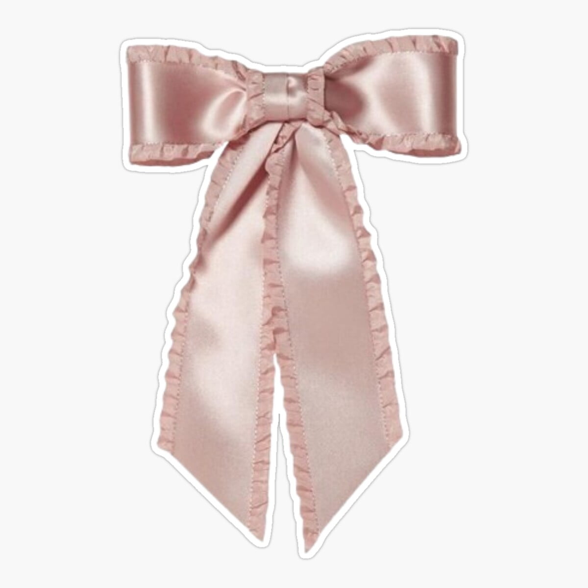 DOPASTICKER Pink Satin Bow Sticker, Phone Sticker Water Bottle Sticker ...
