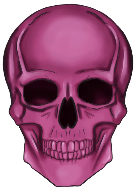DOPASTICKER Pink Skull Sticker Pink Goth Skeleton Dead Bones Girly ...