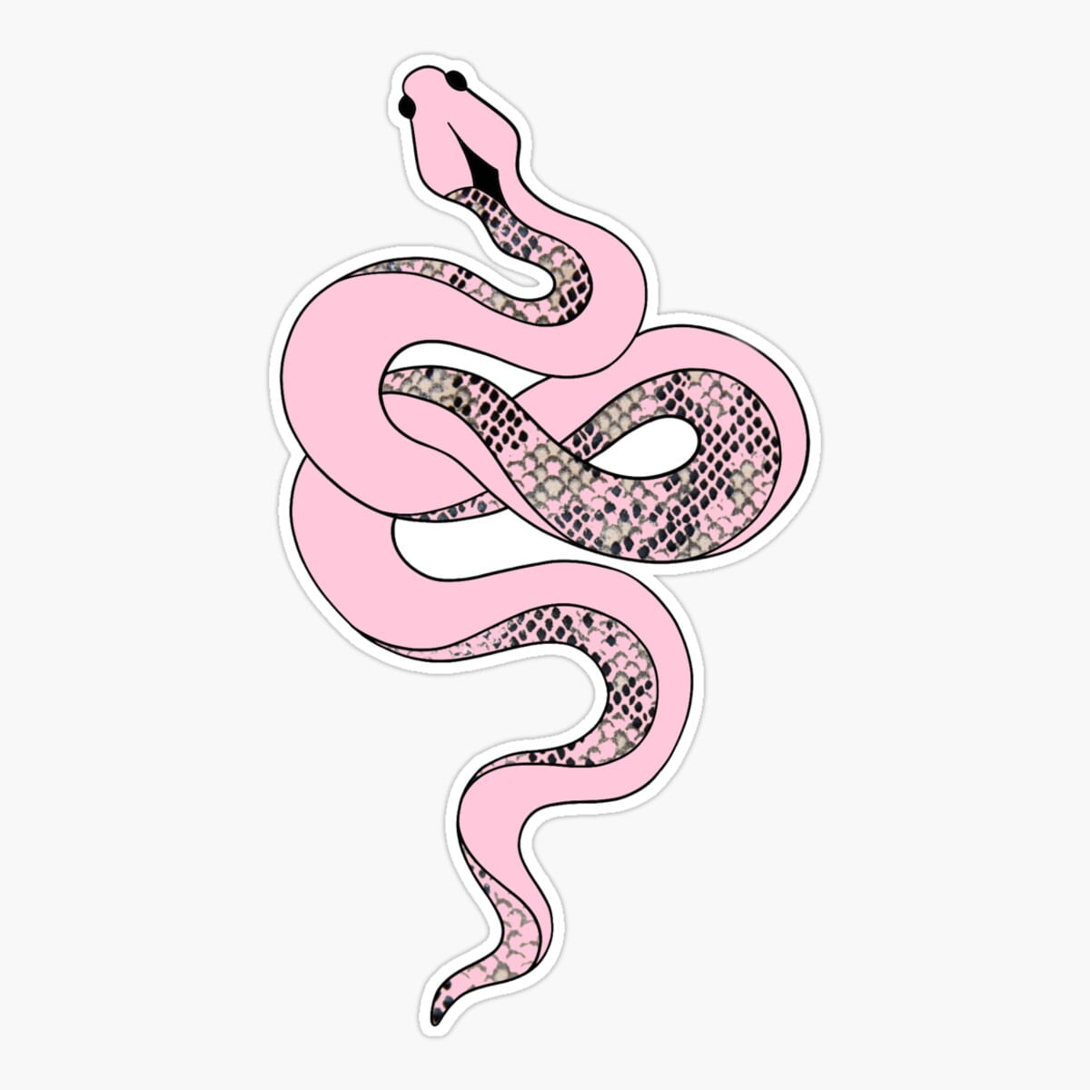 DOPASTICKER Pink Snake Sticker, Phone Sticker Water Bottle Sticker Car ...