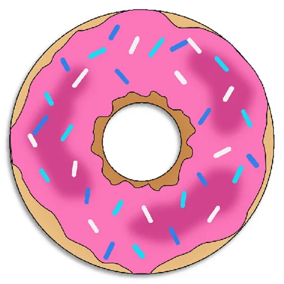 DOPASTICKER Pink Sprinkle Donut, Doughnut Yum Delicious Phone Decal ...