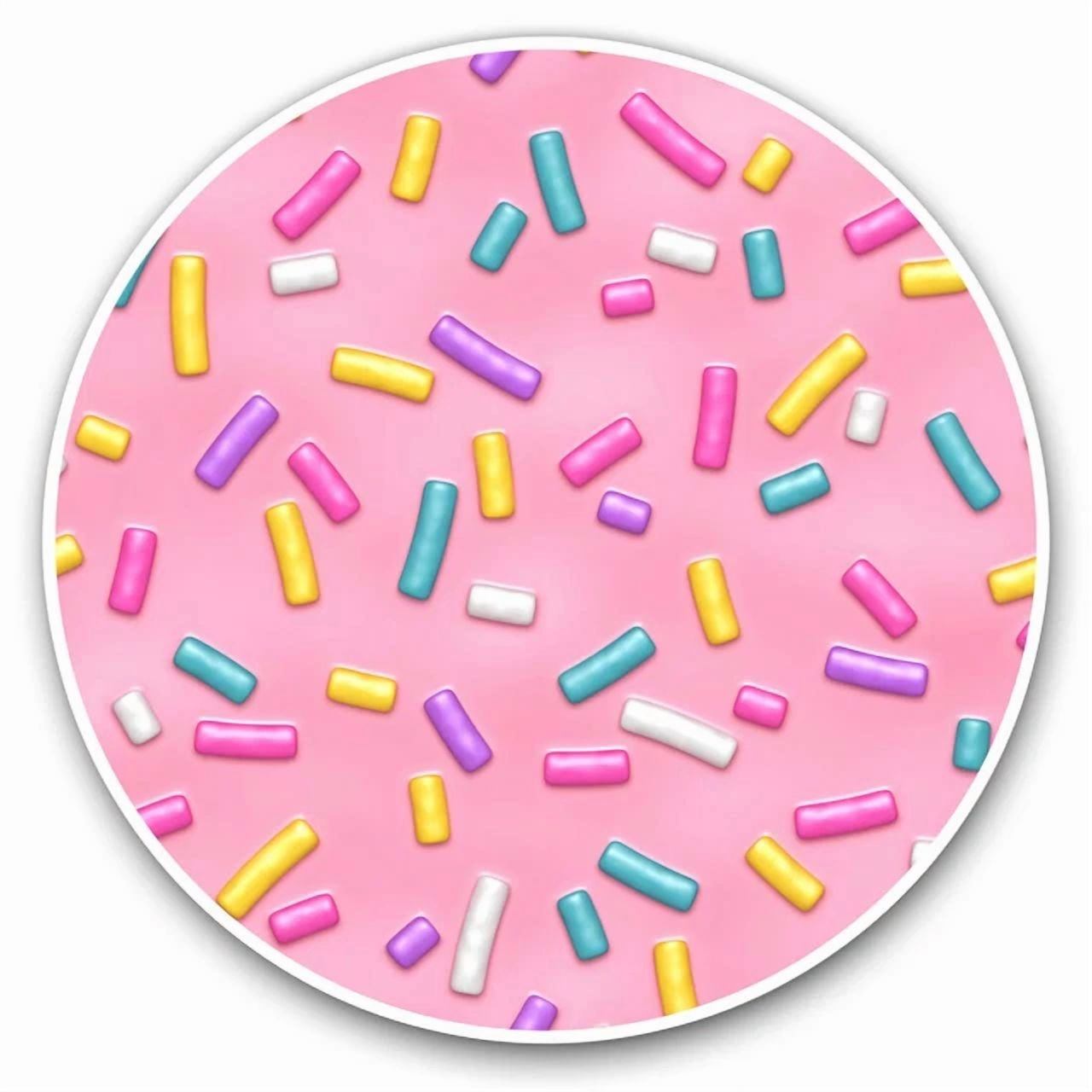 DOPASTICKER Pink Sprinkle Doughnut Donut Cool Gift Decorative Laptop ...