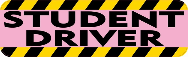 DOPASTICKER Pink Student Driver Sticker Car Caution Sticker Phone ...