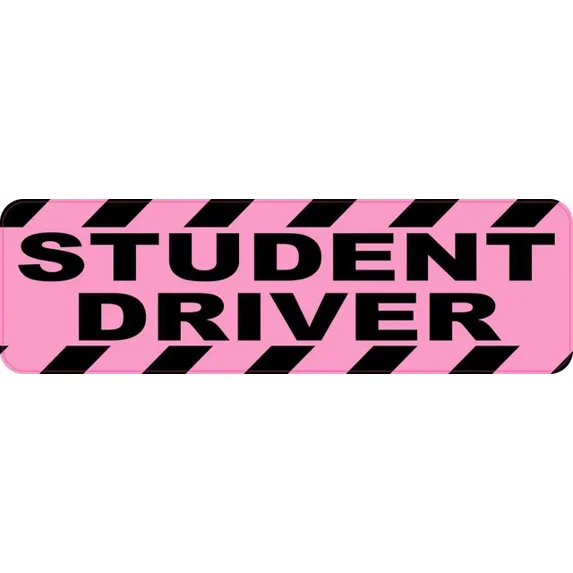 DOPASTICKER Pink Student Driver Sticker Phone Sticker, Latop Sticker ...