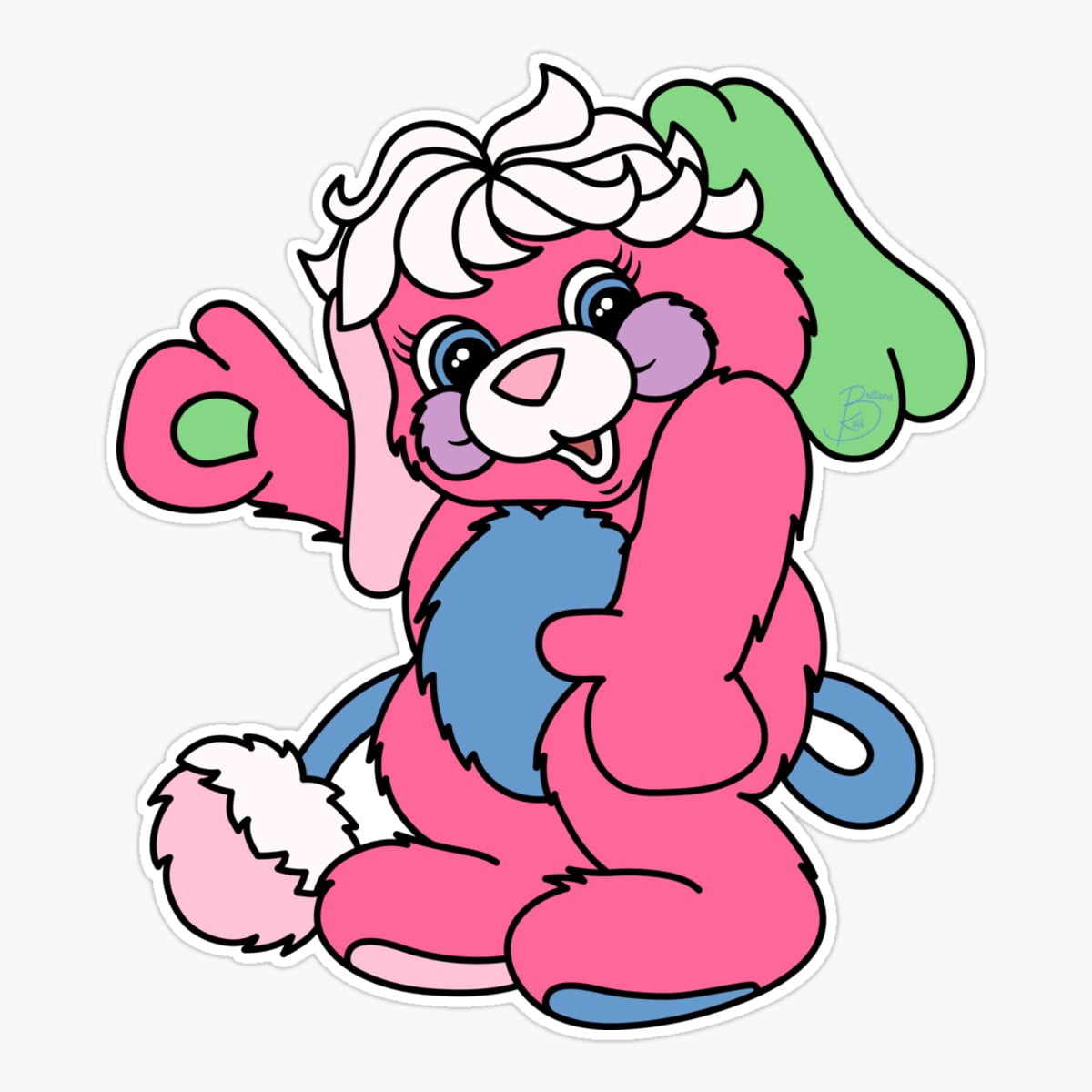 DOPASTICKER Pink Vintage 80S Popple Sticker, Phone Sticker Car Stickers ...