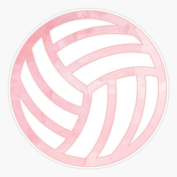 DOPASTICKER Pink Volleyball Sticker, Phone Sticker Water Bottle Sticker ...