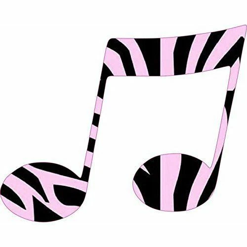DOPASTICKER Pink Zebra Print Double Eighth Note Sticker Phone Sticker ...