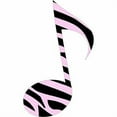 DOPASTICKER Pink Zebra Print Eighth Note Sticker Phone Sticker, Latop ...