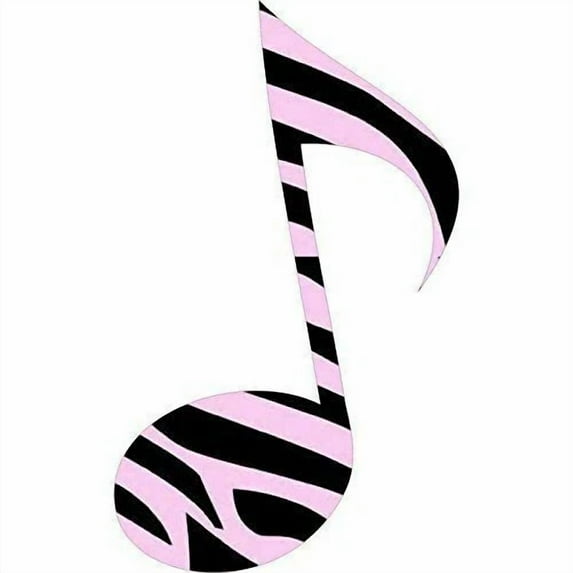 DOPASTICKER Pink Zebra Print Eighth Note Sticker Phone Sticker, Latop ...