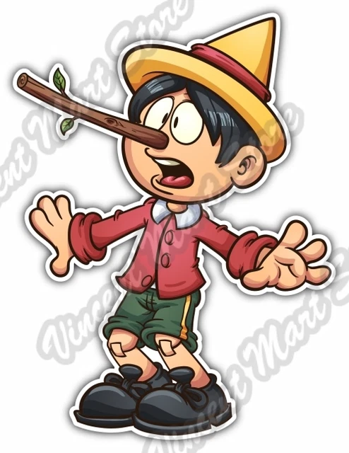 DOPASTICKER Pinocchio Big Nose Cartoon Gift Idea Car Sticker Decal ...
