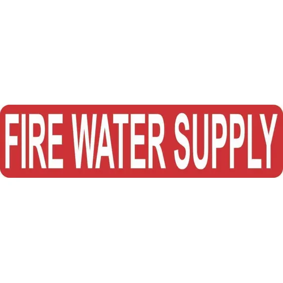 DOPASTICKER Pipe Marker Fire Water Supply Sticker Label Industrial ...