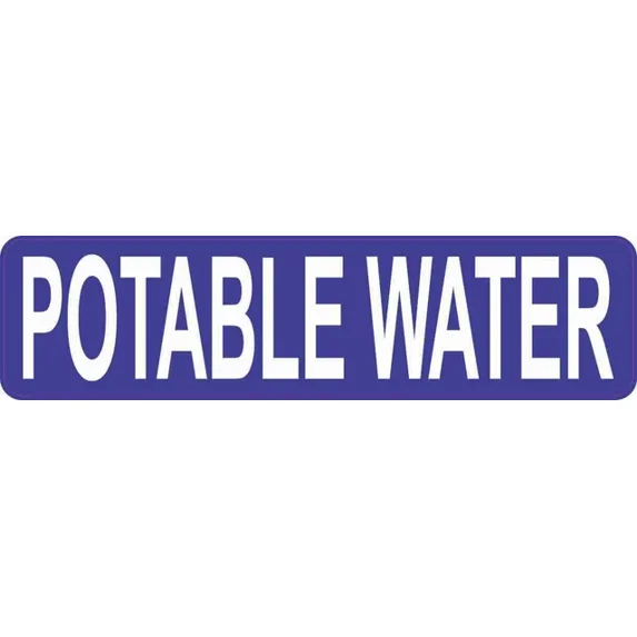DOPASTICKER Pipe Marker Potable Water Sticker Industrial Plant Sticker ...