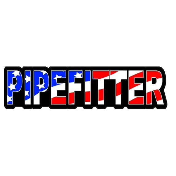 DOPASTICKER Pipefitter American Flag Sticker Hard Hat Sticker Phone ...