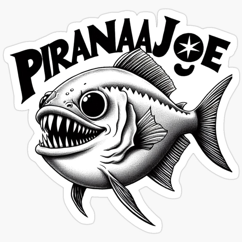 DOPASTICKER Piranha Joe: The Ocean'S King Sticker Phone Decal Water ...