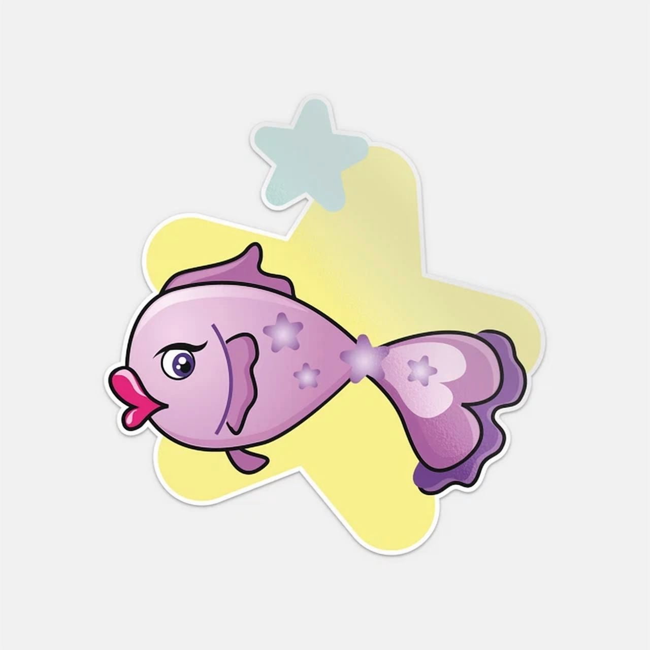 DOPASTICKER Pisces Zodiac Sign Cartoon Sticker Decal Phone Decal Water ...