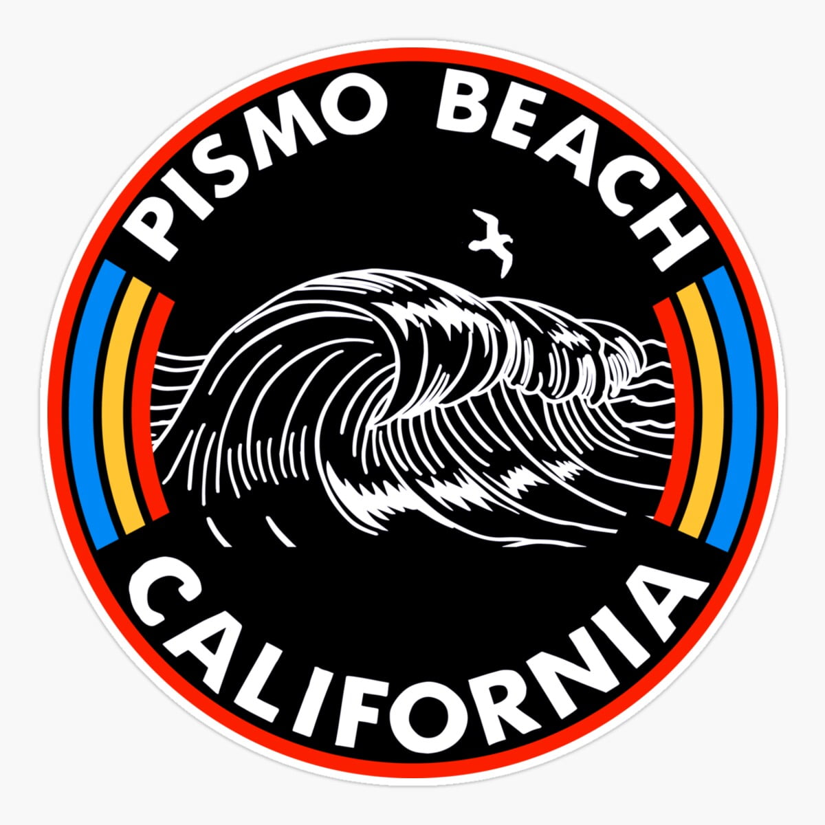 DOPASTICKER Pismo Beach California Surfing Pacific Ocean Surf Sticker ...