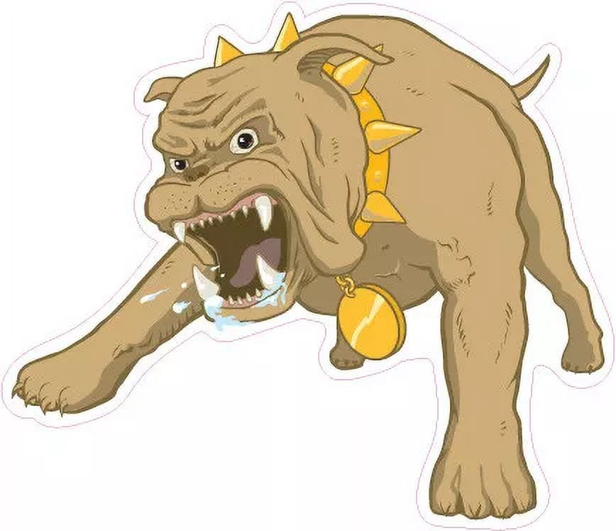 DOPASTICKER Pitbull Bull Dog Drool Angry Window Decal Decorative Laptop ...