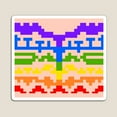 DOPASTICKER Pixel Art Rainbow Pattern Sticker Decorative Laptop, Phone ...