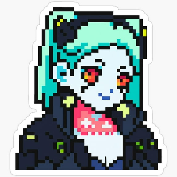 DOPASTICKER Pixel Edge Running Rebecca Sticker Phone Sticker, Latop ...