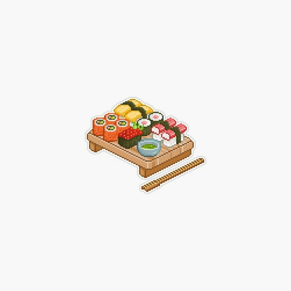 DOPASTICKER Pixel Sushi Sticker, Phone Sticker Water Bottle Sticker Car ...