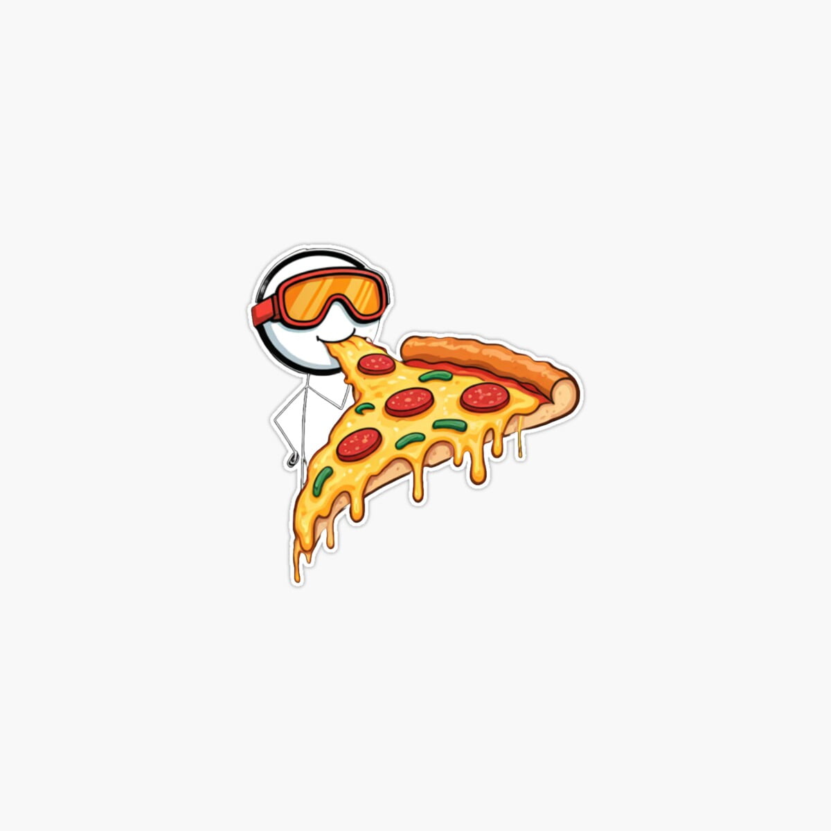 DOPASTICKER Pizza Bro Sticker, Phone Sticker Car Stickers, Birthday ...