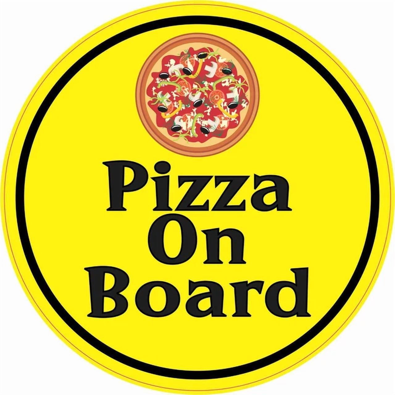 DOPASTICKER Pizza On Board Sticker Phone Sticker, Latop Sticker, Lover ...