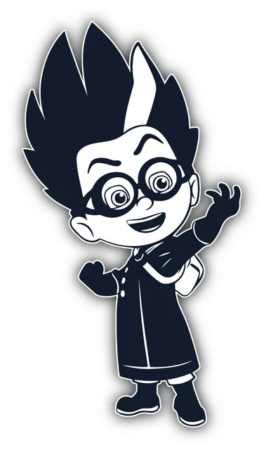 DOPASTICKER Pj Masks Cartoon Romeo Silhouette Sticker Decal Phone Decal ...