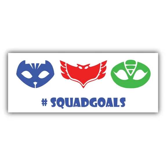DOPASTICKER Pj Masks Cartoon Squadgoals Sticker Decal Phone Decal Water ...