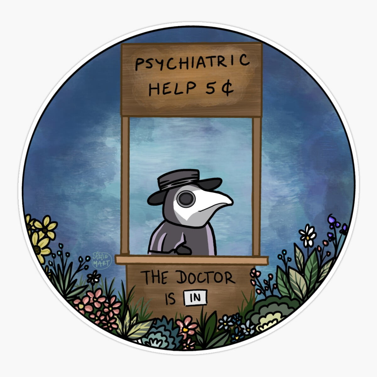 DOPASTICKER Plague Doctor Sticker, Phone Sticker Water Bottle Sticker ...