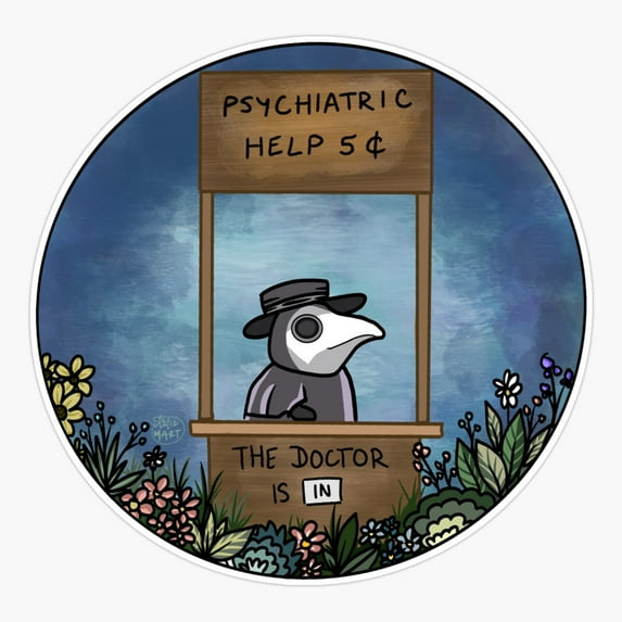 DOPASTICKER Plague Doctor Sticker, Phone Sticker Water Bottle Sticker ...